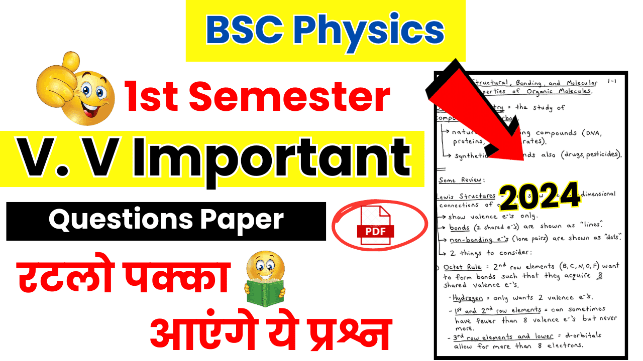 BSC 1st sem PHYSICS important questions 2024