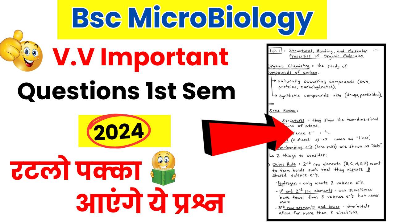 BSC Microbiology 1st Semester Important Questions 2024