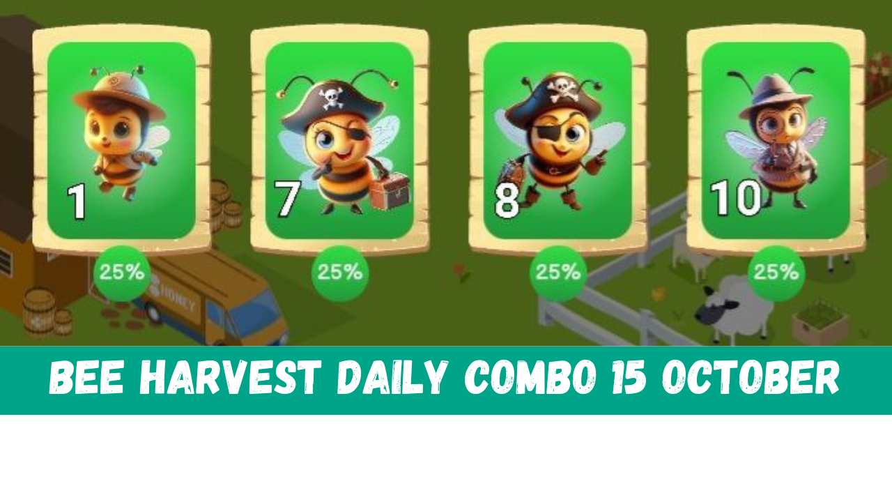 Don’t Miss Today’s Working Bee Harvest Daily Combo Card 2 November
