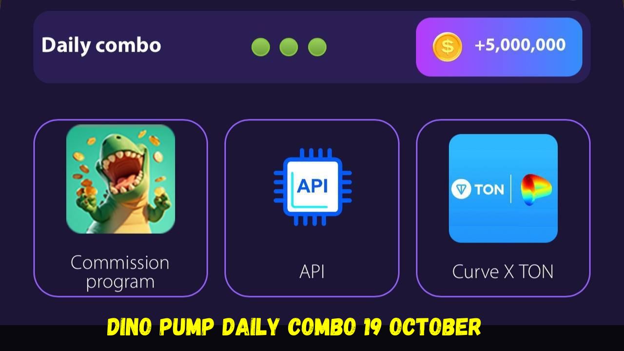 Don't Miss Dino Pump Daily Combo 13 December