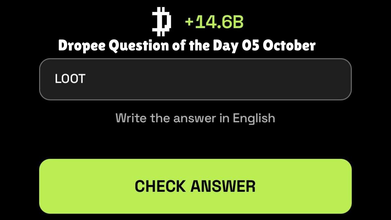 Dropee Daily Question of the Day 26 October 2024