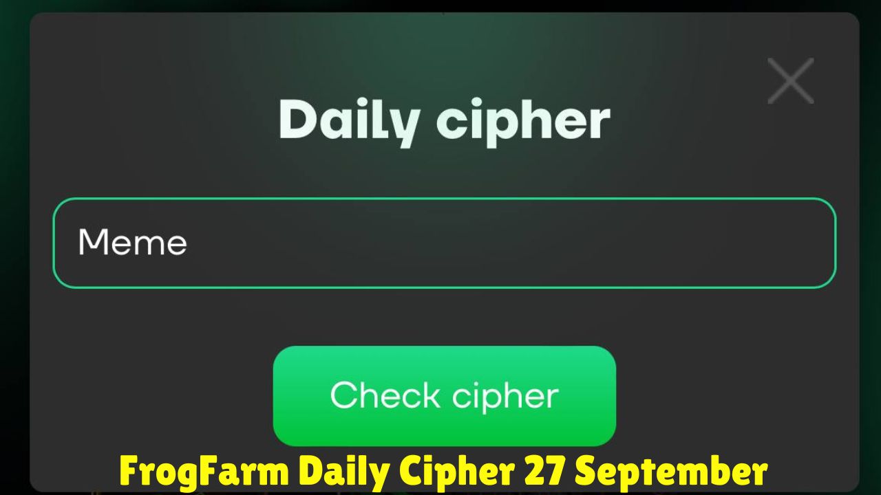 Don’t Miss Today FrogFarm Daily Cipher 2 November