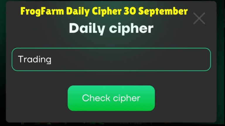 Don’t Miss Today FrogFarm Daily Cipher 2 November