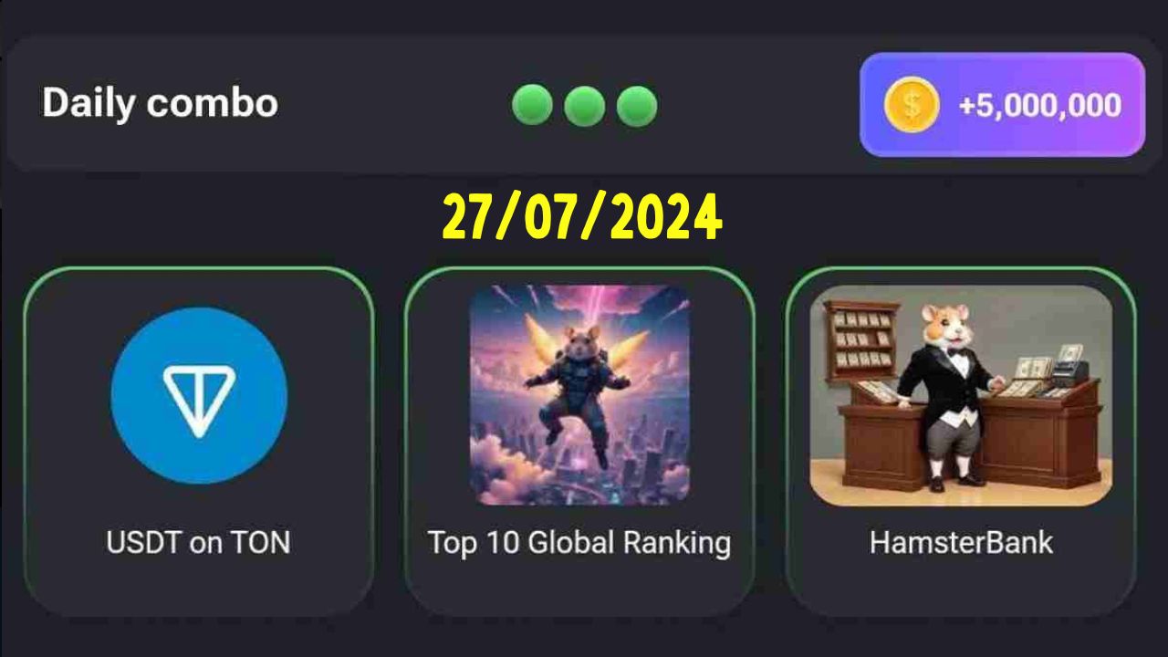 Don’t Miss Today’s Working Hamster Kombat Combo Cards 27 July 2024!