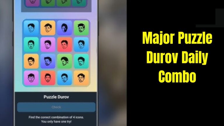 Don’t Miss Major Puzzle Durov Daily Combo 11 September