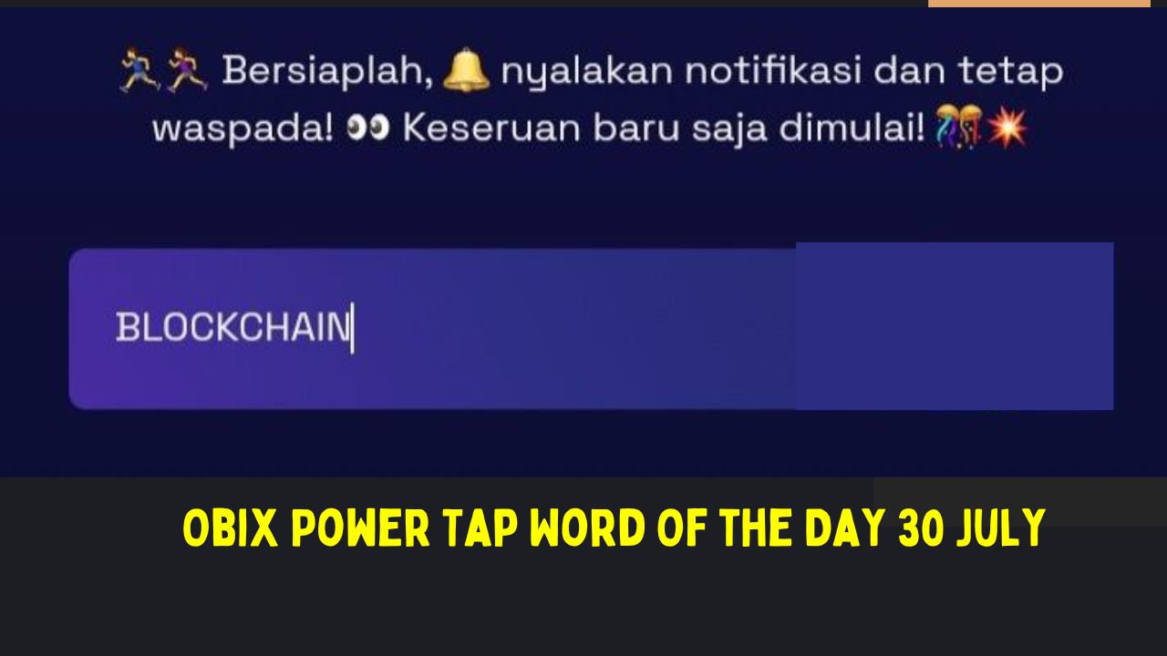Don't Miss Today Obix Power Tap Word Of the Day