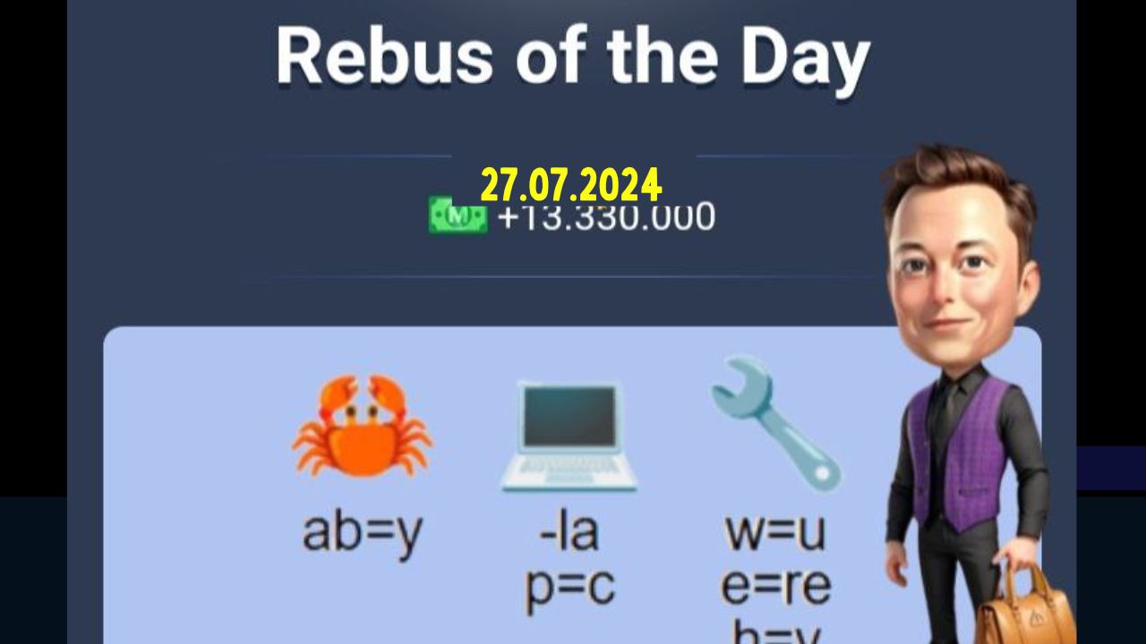 Don't Miss Today MuskEmpire Rebus of The Day