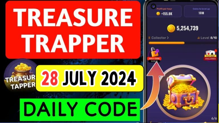 Don’t Miss Today’s Working Treasure tapper Morse Code 28 July 2024!