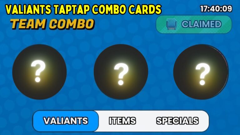 Don’t Miss Today’s Working Valiants TapTap Combo Cards 28 October
